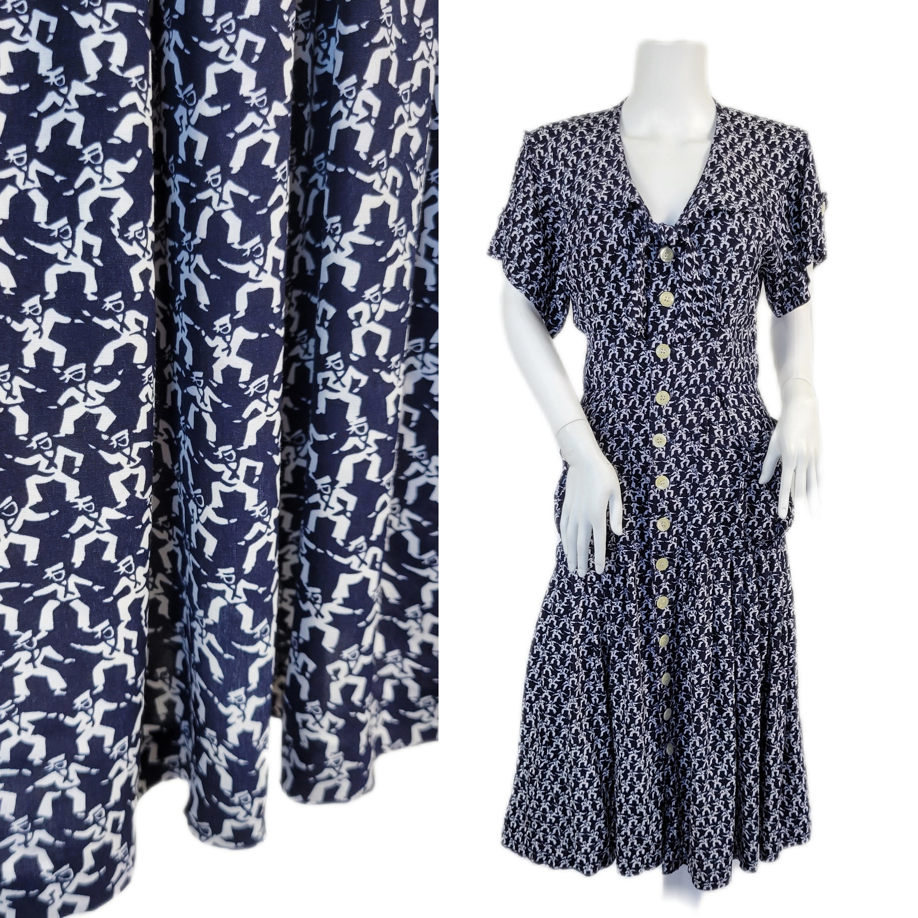 Karen Alexander 1980's Blue Rayon Cracker Jack Sailor Boy - Etsy