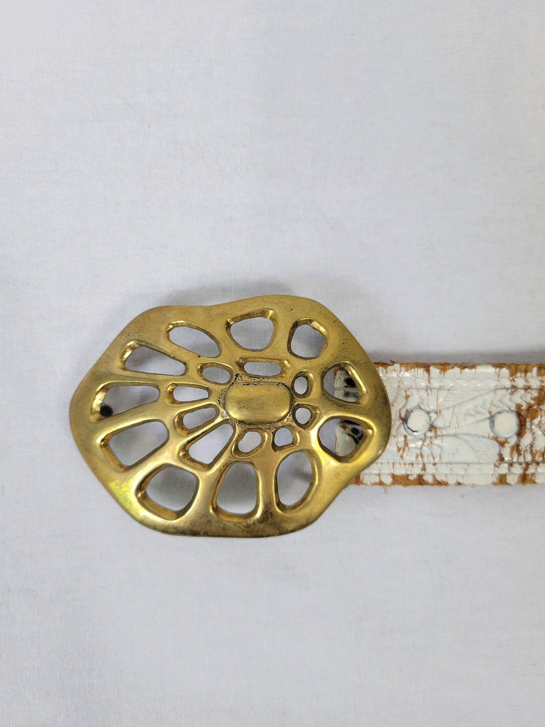 1970's Vintage Brass Spider Web Belt Buckle I Taiwan I 961 - Etsy