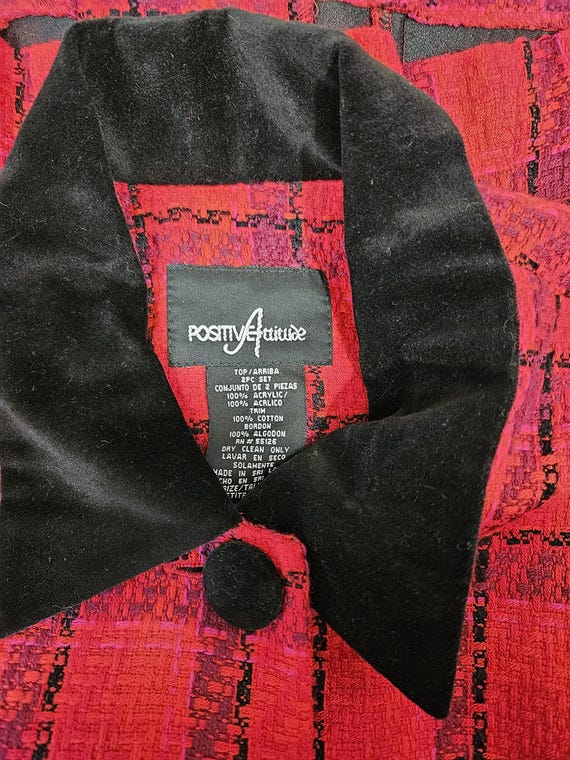 1990s Red Pink Plaid Suit Coat I Blazer I Jacket I Sz… - Gem