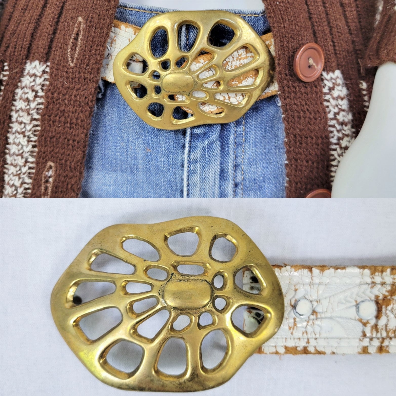 1970's Vintage Brass Spider Web Belt Buckle I Taiwan I 961 - Etsy