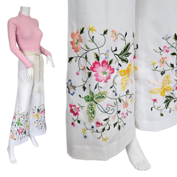 Embroidered Pants - Etsy