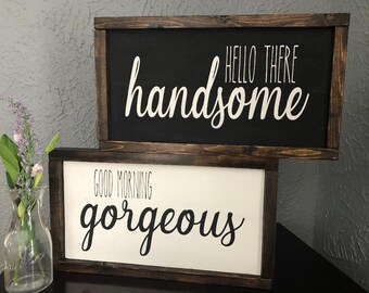 Good Morning Beautiful Hello There Handsome Master Bedroom - Etsy