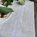 Ivory Burlap Table Runner With White Lace Burlap Runner for - Etsy