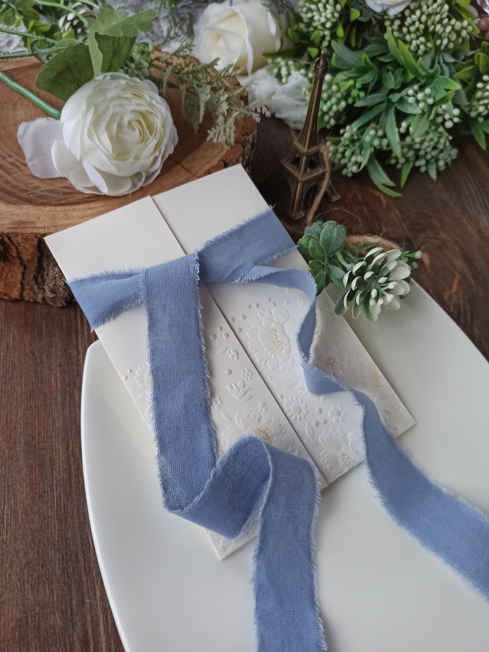 Cotton Ribbon 3 Wedding Ribbon Invitation Ribbon Bouquet - Etsy