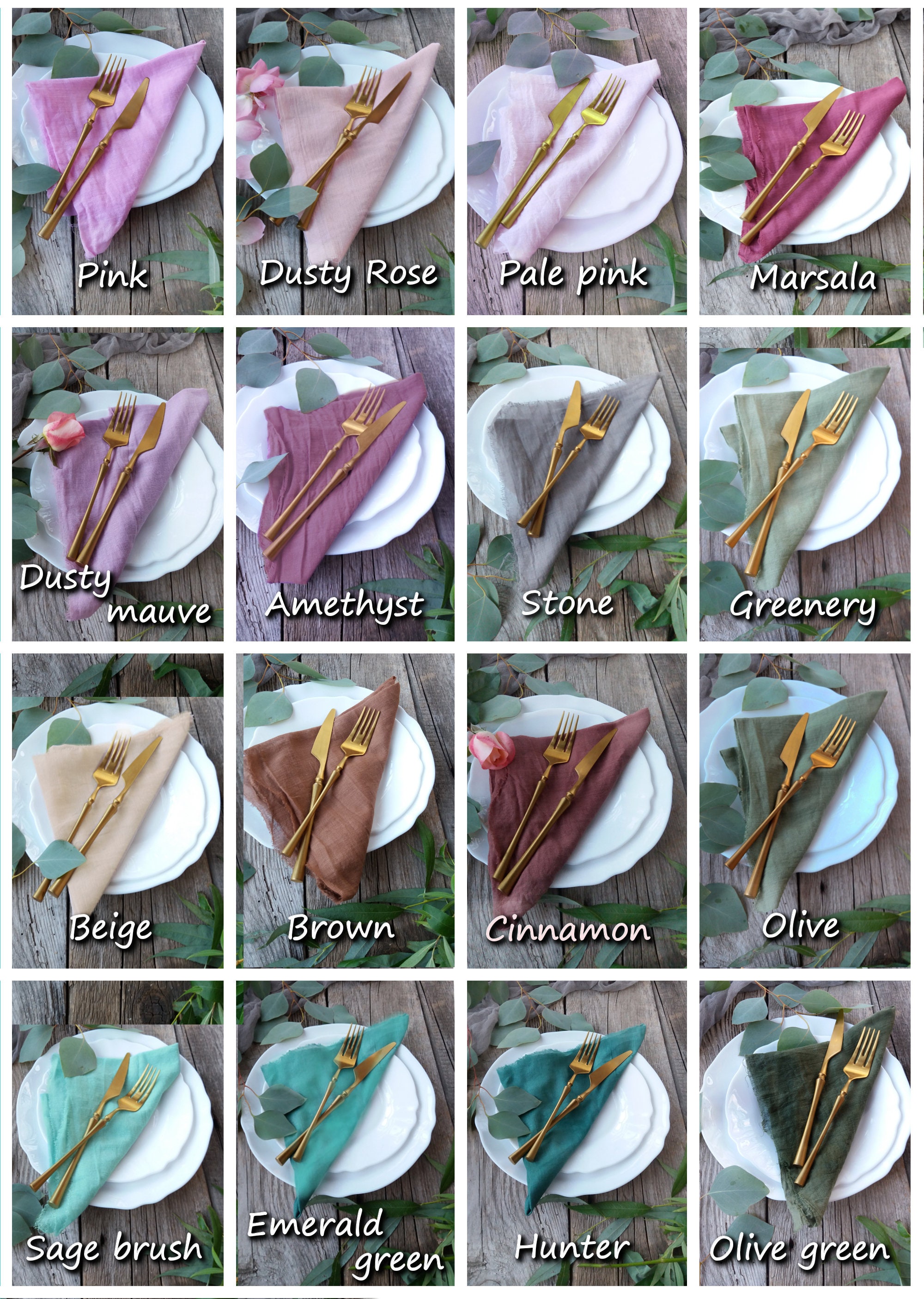 Cloth Dinner Napkins for Wedding Rustic Wedding Napkins | Etsy