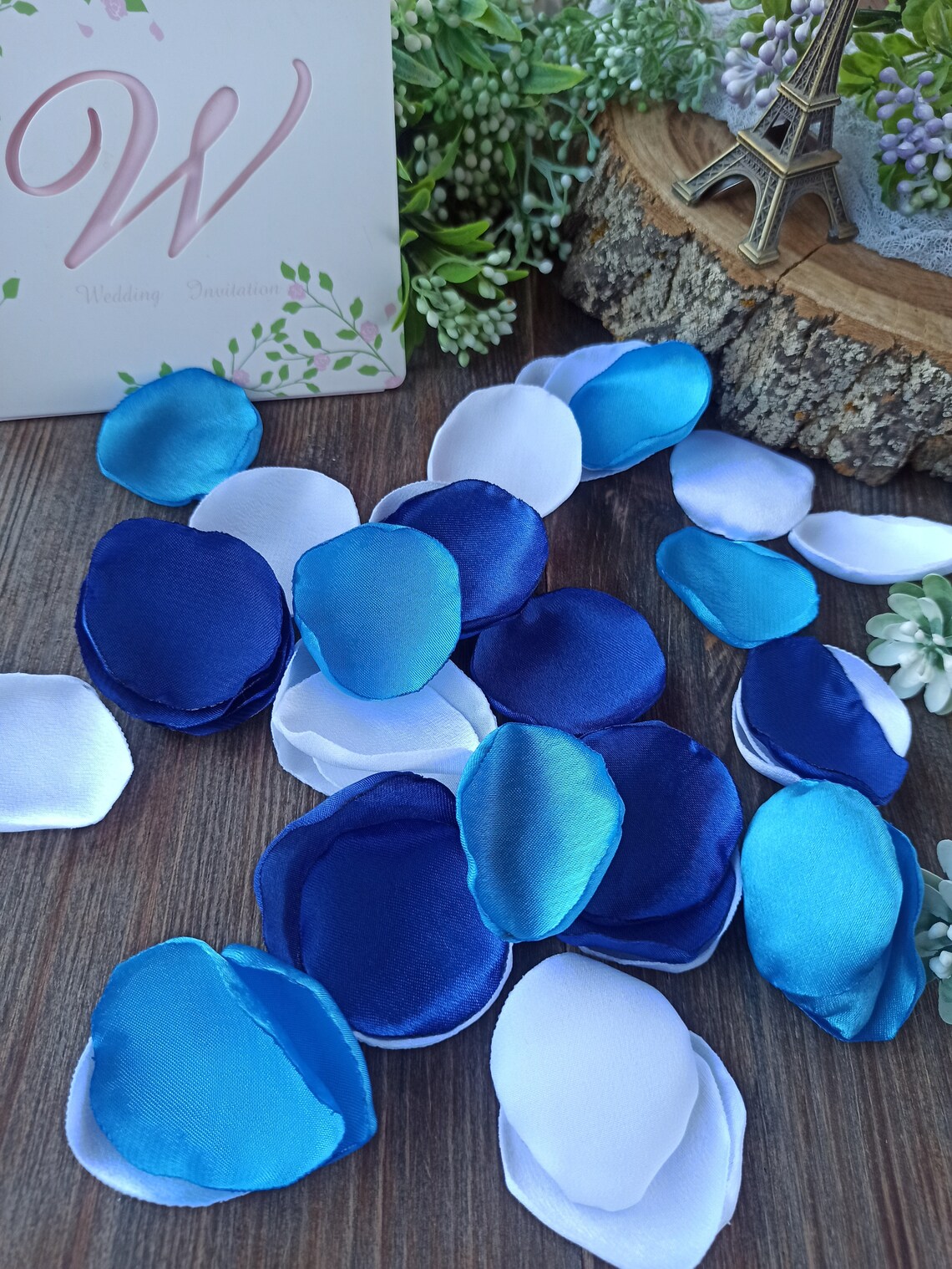 Blue rose petals for wedding exit Wedding decor flower girl | Etsy