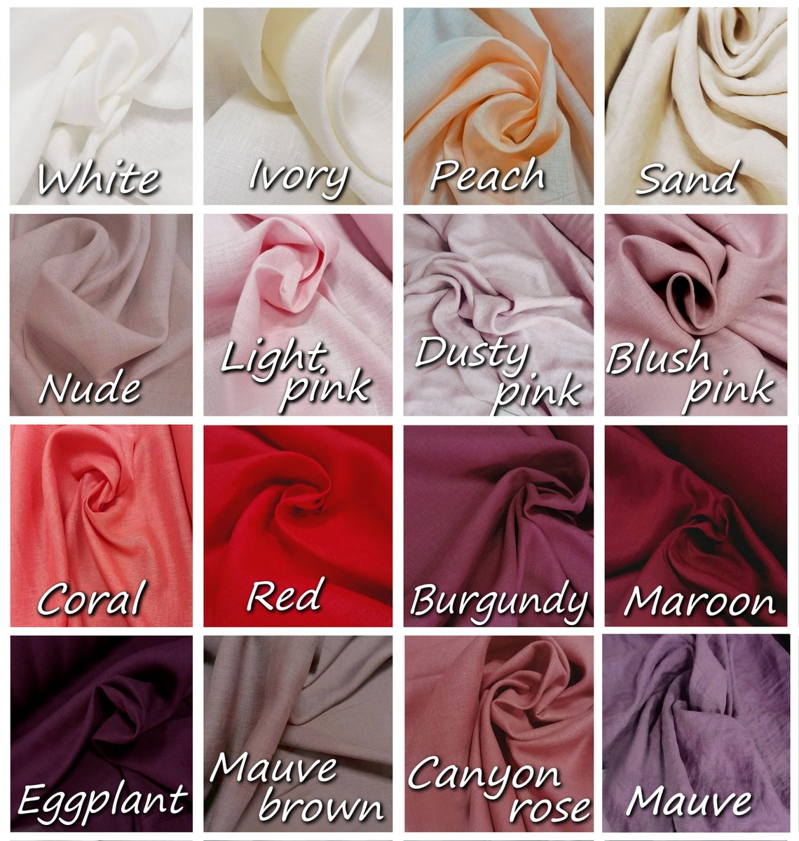 Washed Linen Tablecloth 40 Colors Wedding Large Table | Etsy