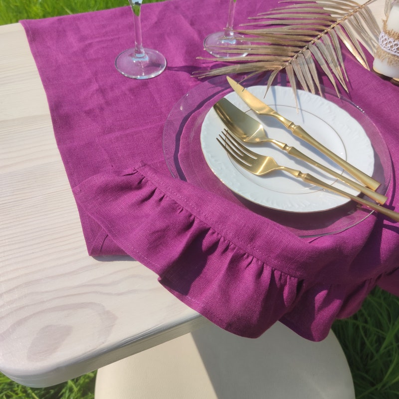 Ruffled Table Runner - Etsy