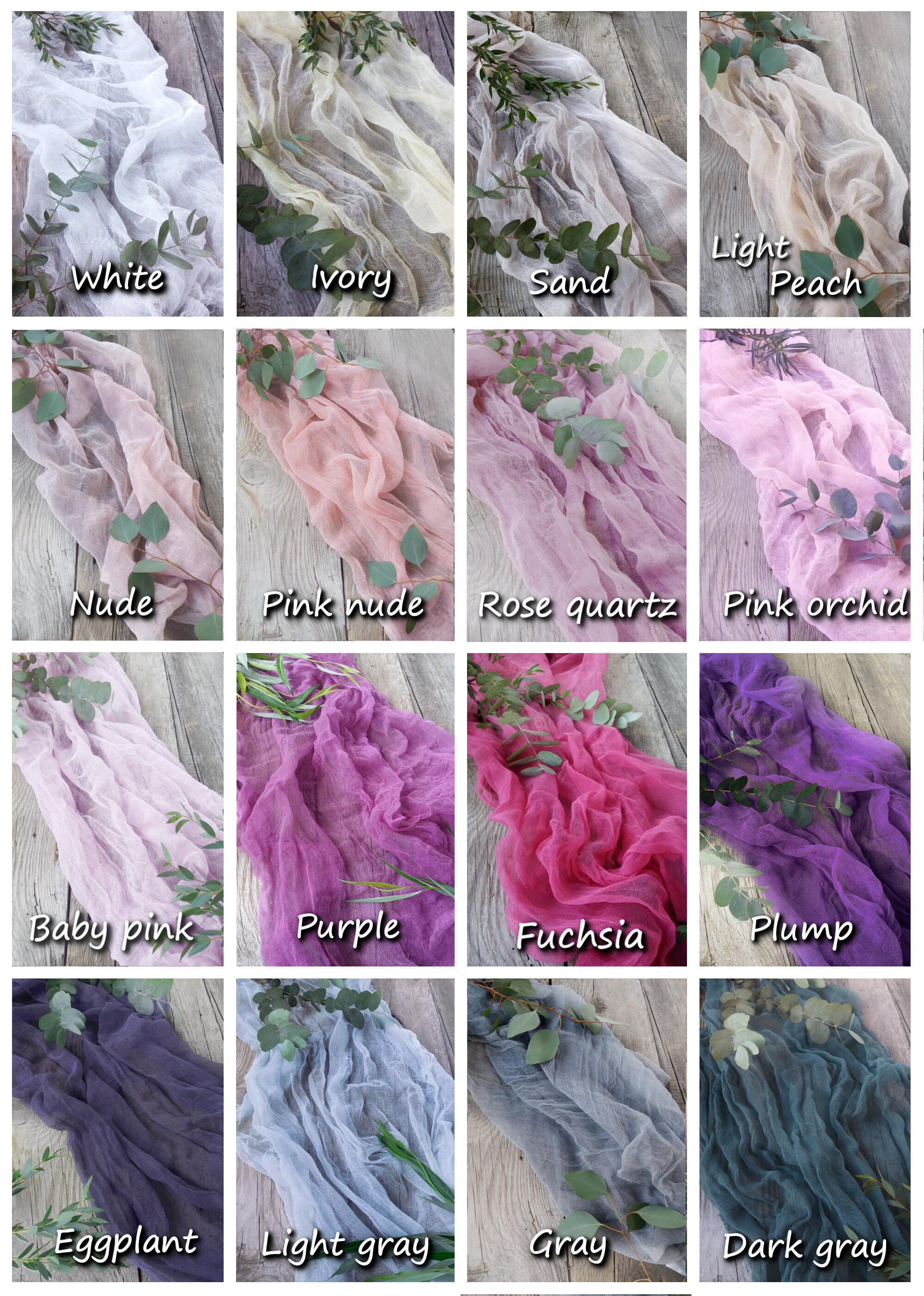 Wedding Dusty Mauve Table Runner Decor Cheese Cloth Table | Etsy