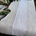 Burlap Table Runner Farmhouse, Ivory Burlap Table Runner With White ...