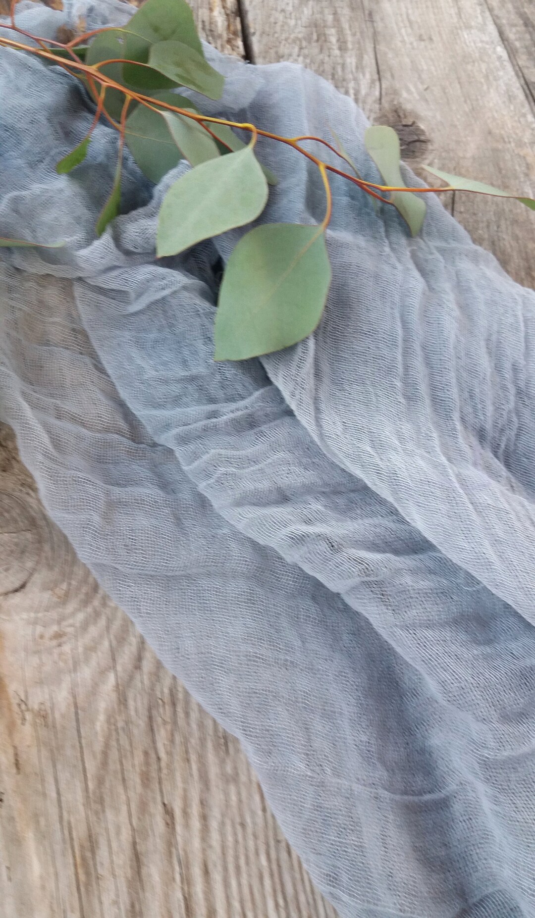 Wedding Centerpiece Table Runner, Rustic Wedding Decor, Grey Gauze ...