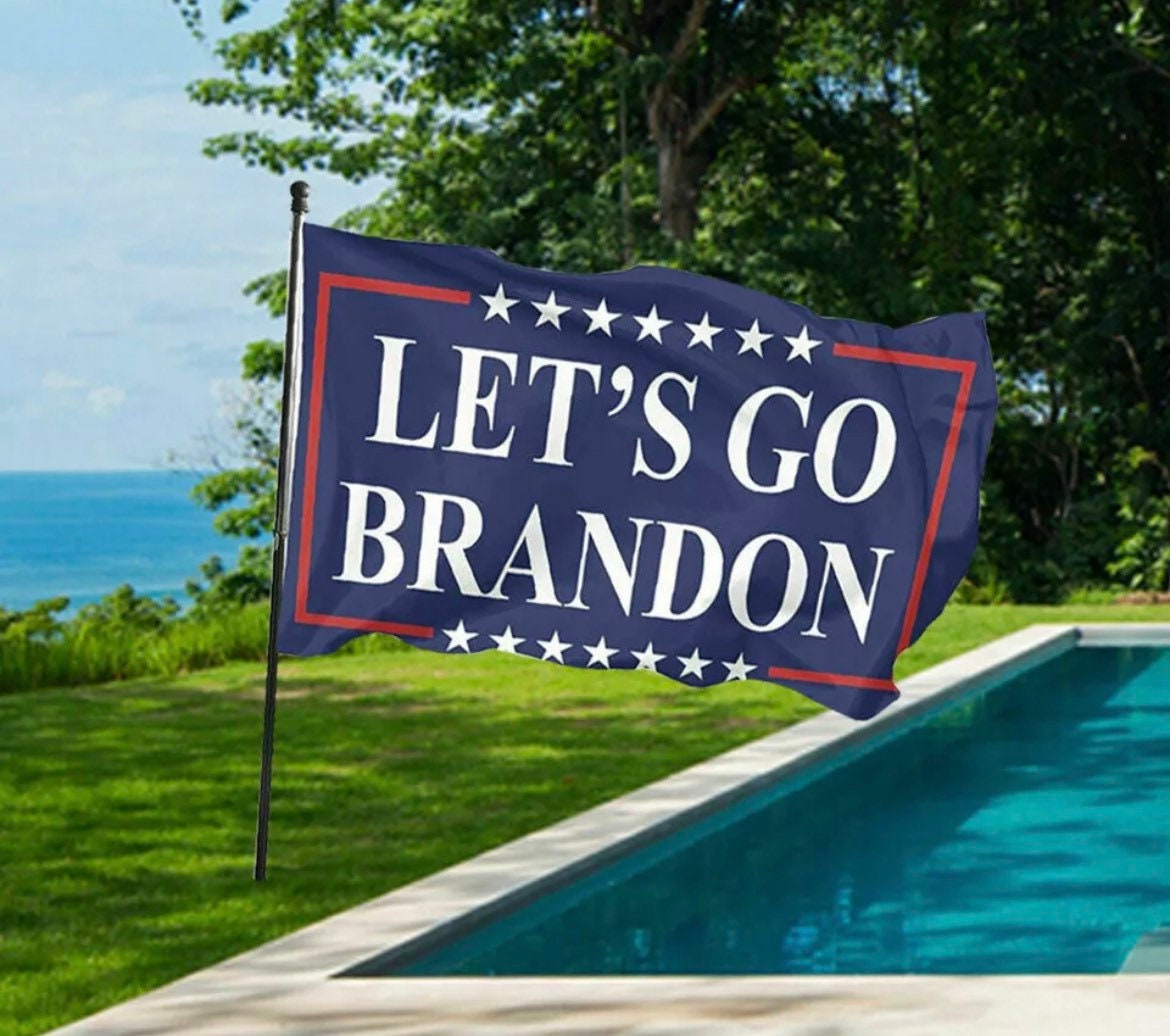 Lets Go Brandon Flag 3x5ft Funny Anti Biden Flag House or Garden Flag ...
