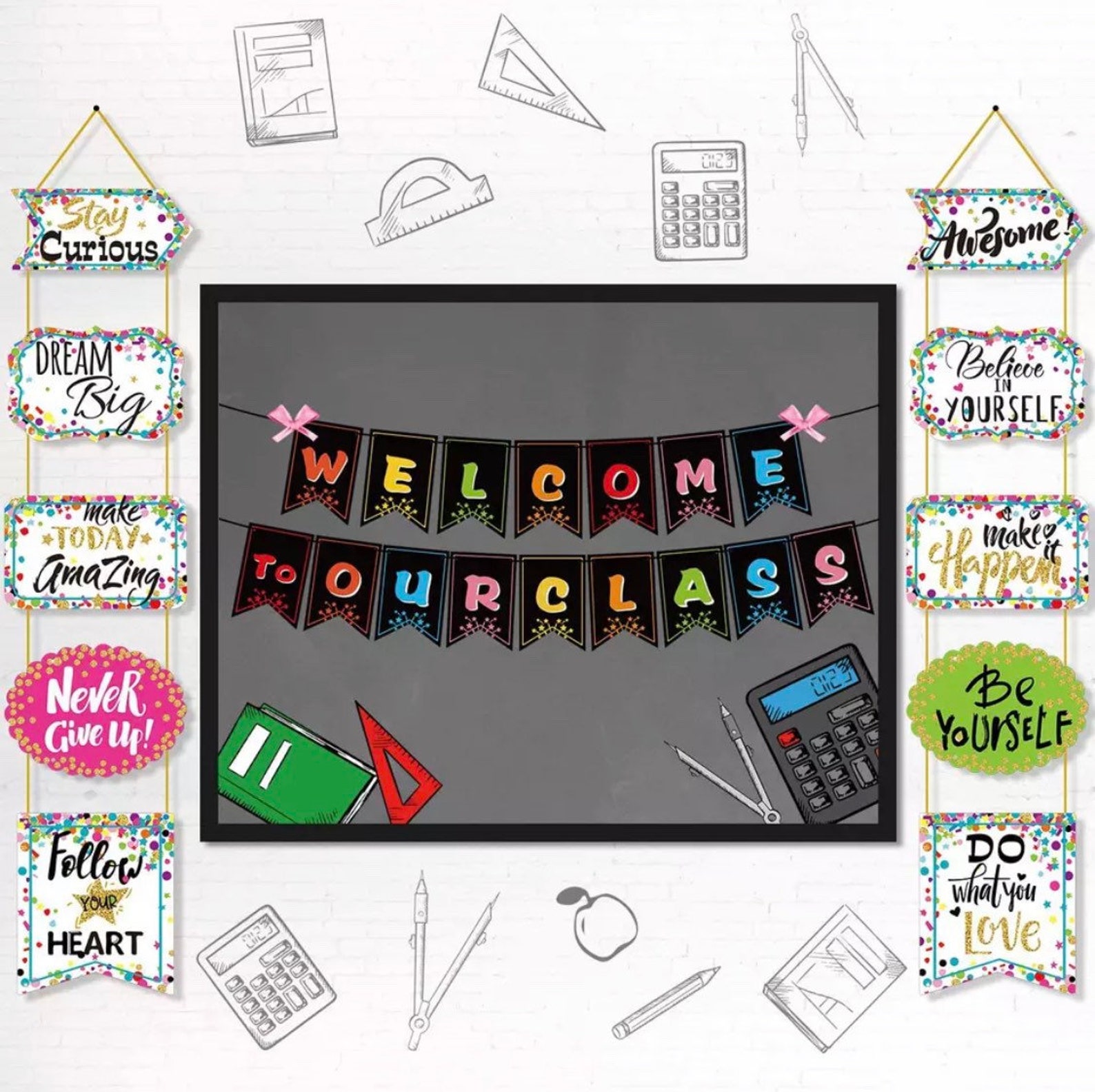 Classroom Decoration Banner Motivation Positive Porch Sign - Etsy