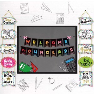 Classroom Decoration Banner Motivation Positive Porch Sign - Etsy