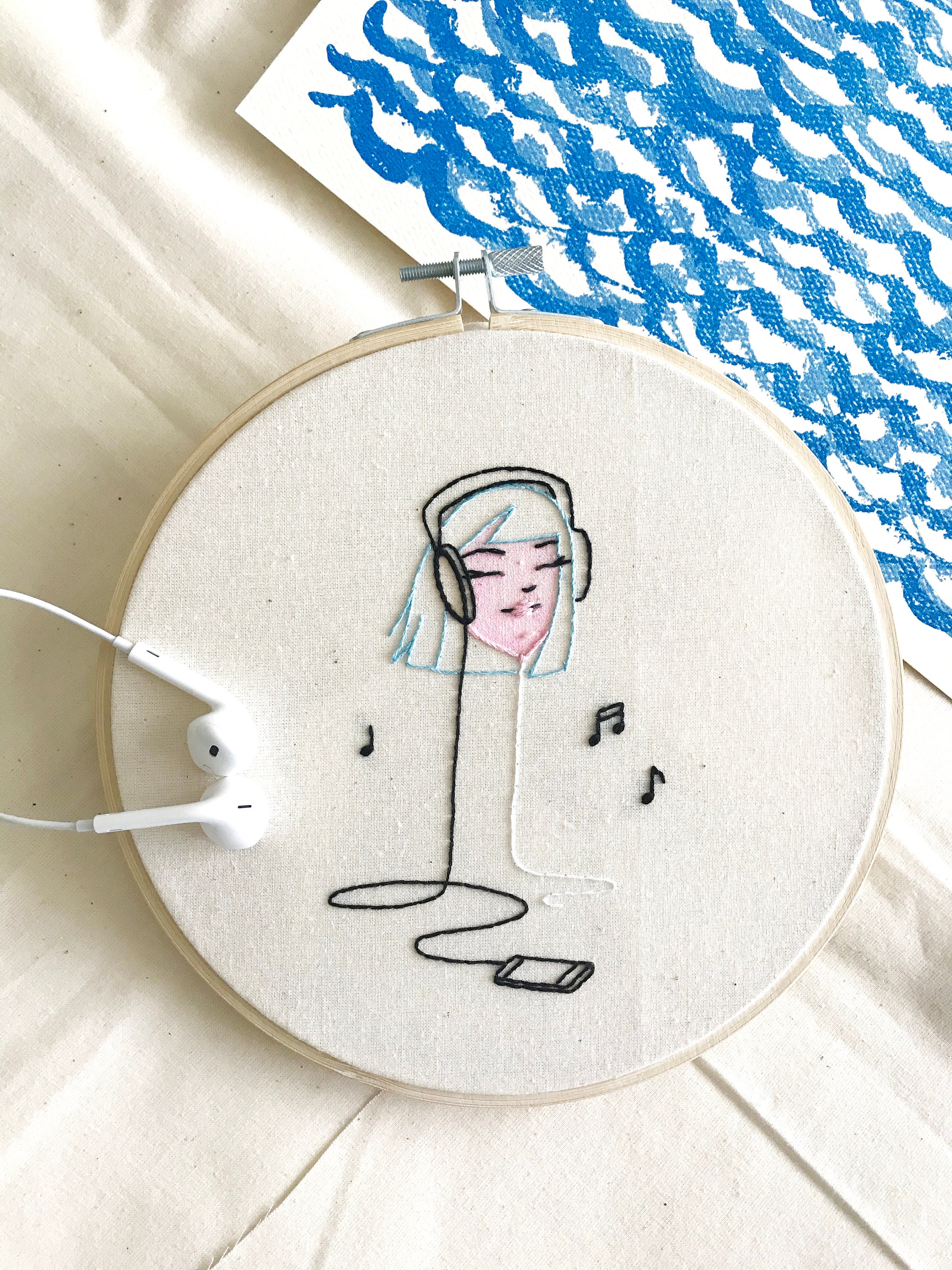 Music Vibes PDF Hand Embroidery Pattern - Etsy