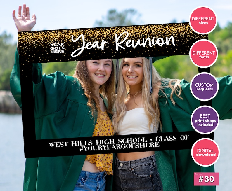 Class Reunion Photo Booth Frame Class of Photo Booth Frame - Etsy
