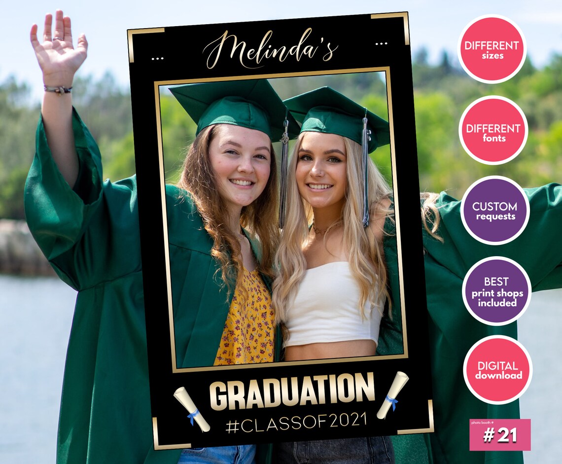 Personalized Digital Graduation Photo Booth Frame Printable | Etsy
