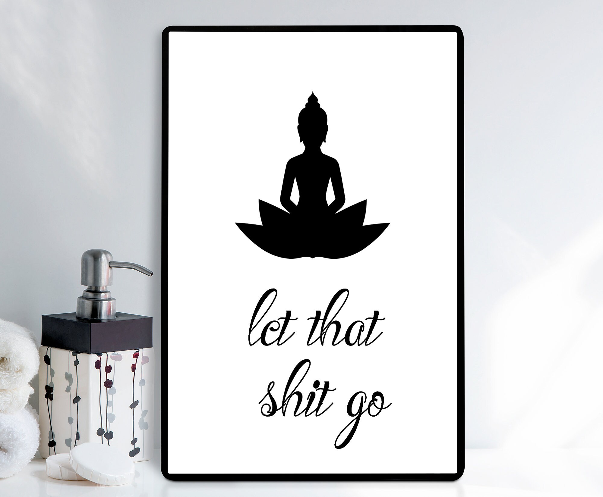 Wall Décor Prints printable bathroom Funny bathroom art Let That shit ...
