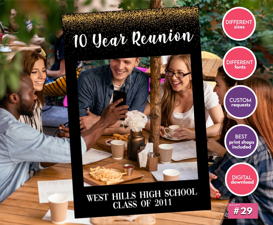 Class Reunion Photo Booth Frame, Class of Photo Booth Frame, High ...