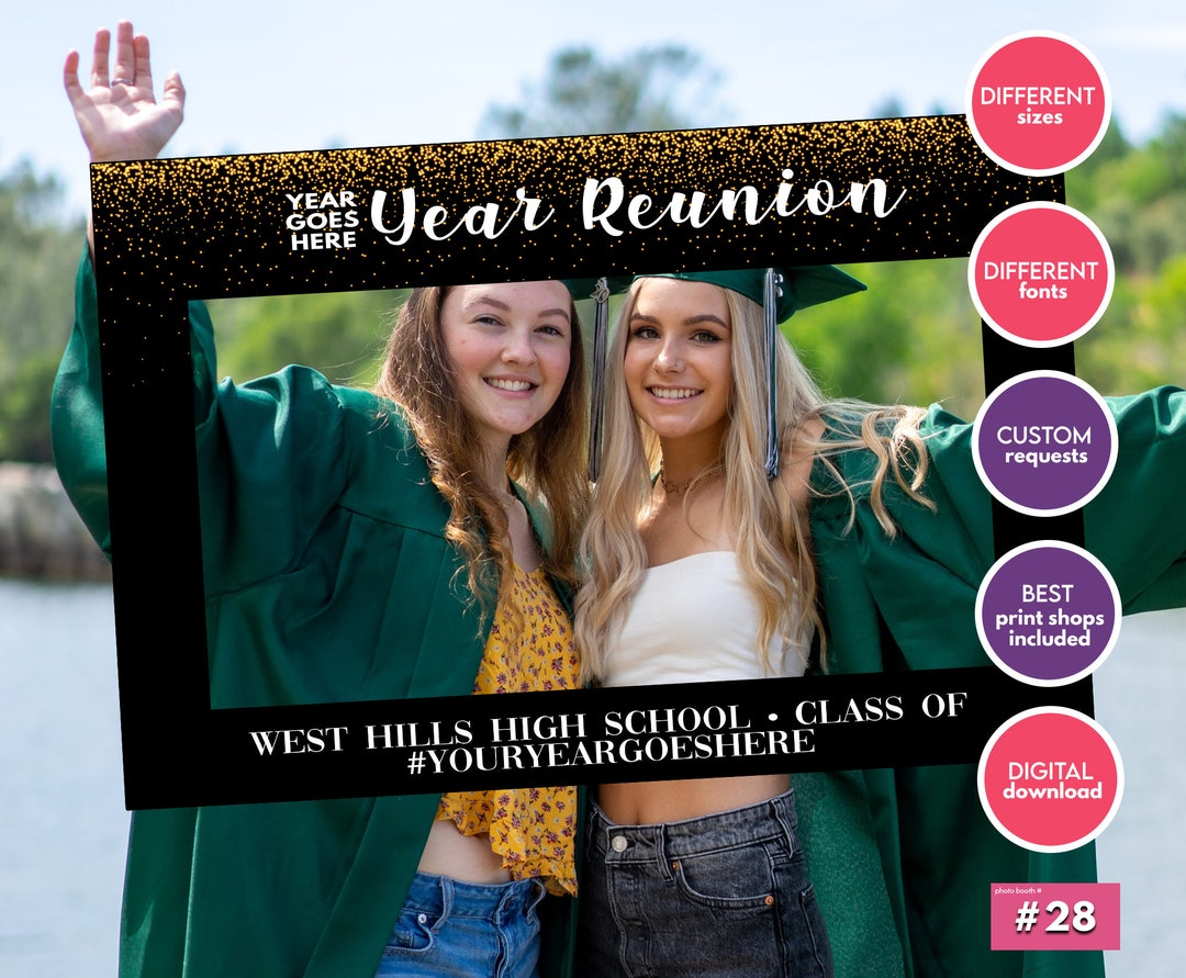 Class Reunion Photo Booth Frame, Class of Photo Booth Frame, High ...