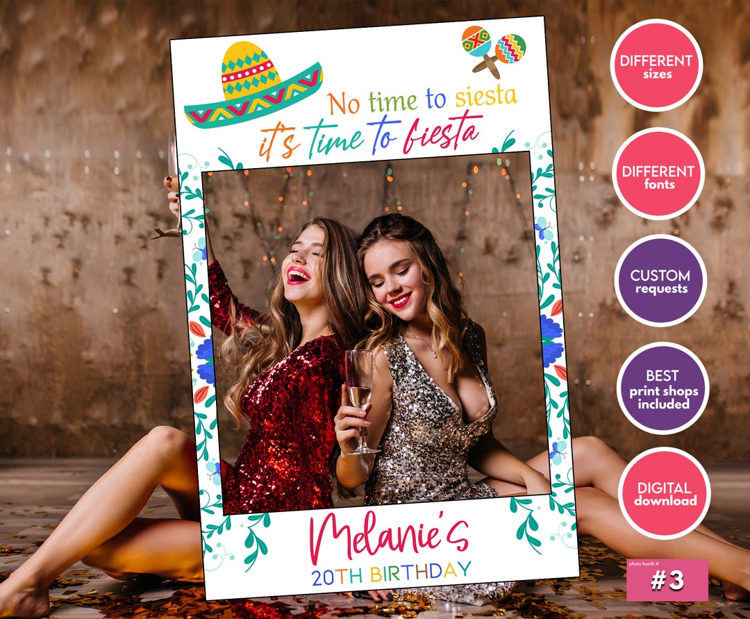Fiesta Photo Booth Frame,fiesta Frame Printable,fiesta Photo Booth ...