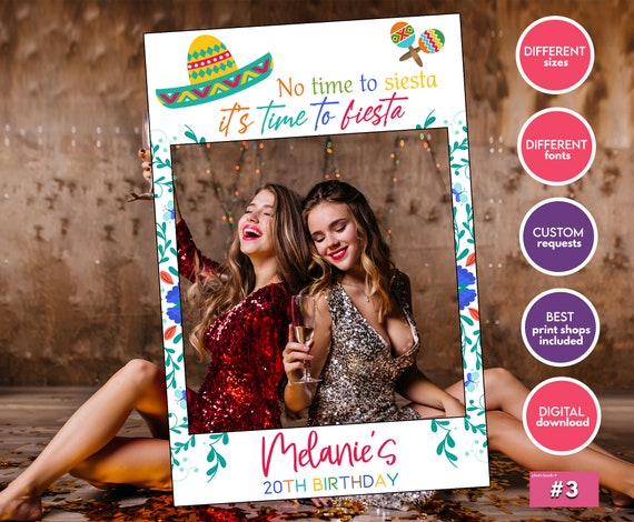 Fiesta Photo Booth Framefiesta Frame Printablefiesta Photo - Etsy