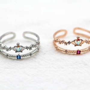 Crown Rings, Crown Simple Rings, Crown Fashion Rings, Stackable Crown ...