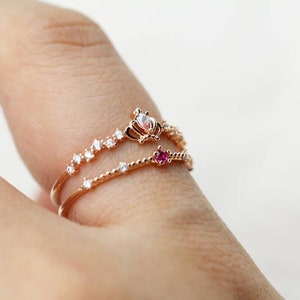 Crown Rings, Crown Simple Rings, Crown Fashion Rings, Stackable Crown ...