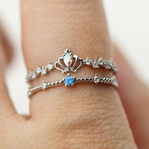 Crown Rings, Crown Simple Rings, Crown Fashion Rings, Stackable Crown ...