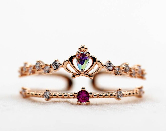 Crown Rings, Crown Simple Rings, Crown Fashion Rings, Stackable Crown ...