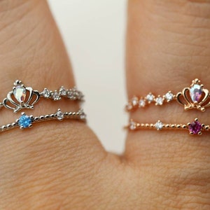 Crown Rings, Crown Simple Rings, Crown Fashion Rings, Stackable Crown ...