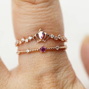 Crown Rings, Crown Simple Rings, Crown Fashion Rings, Stackable Crown ...