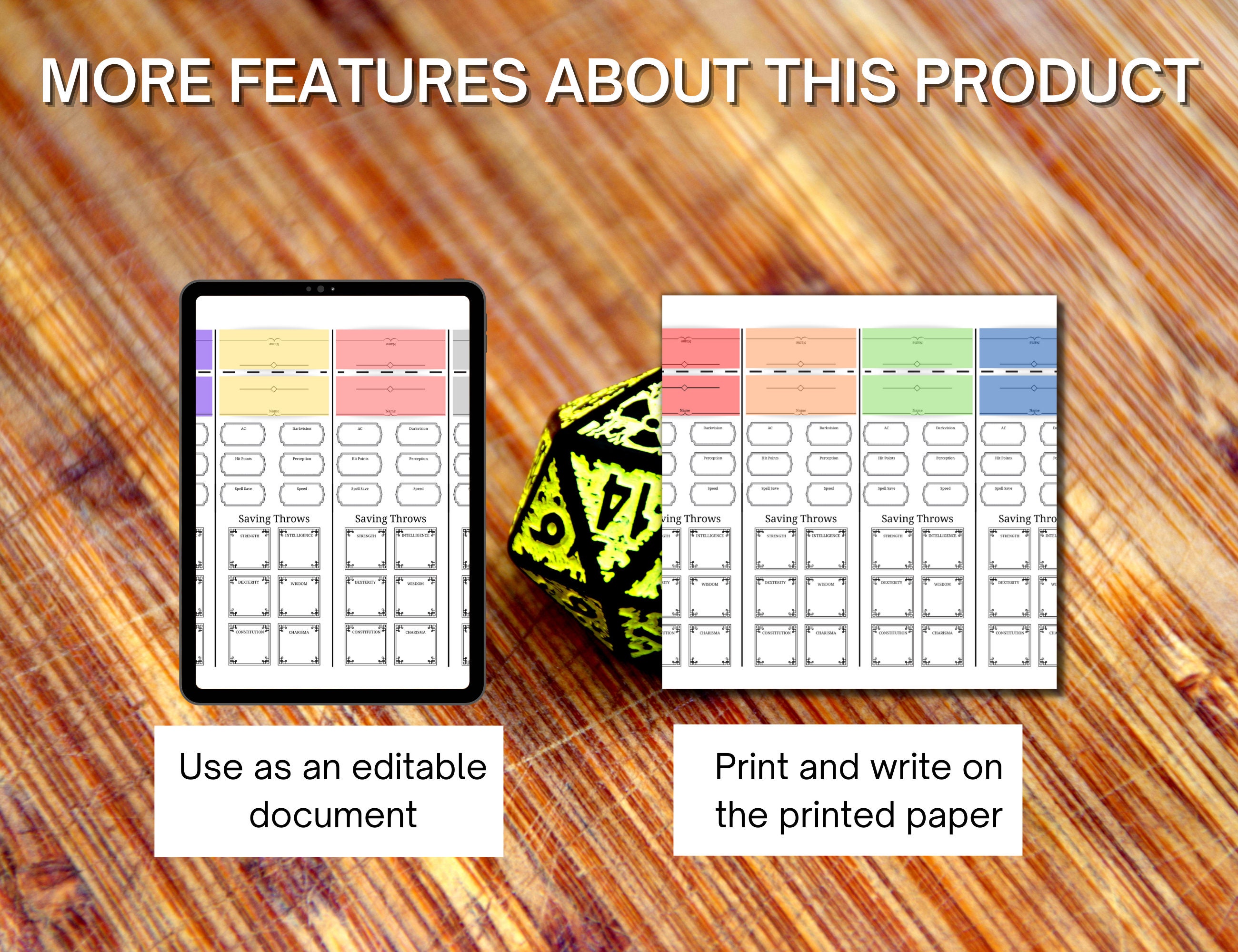 D&D 5e Initiative Tracker DM Screen Hanger to Track Character Stats ...