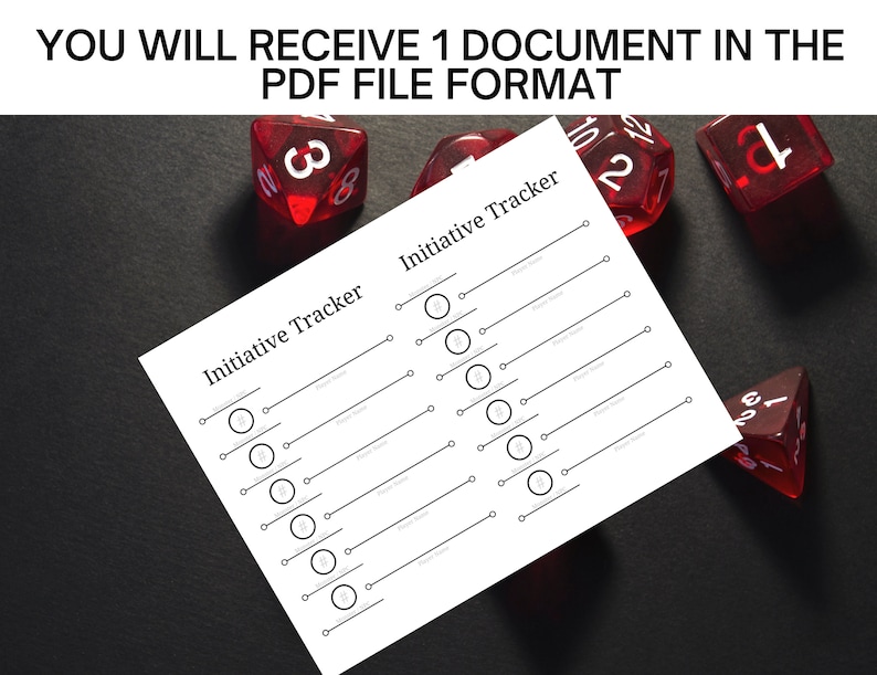 D&D 5e Minimalist Initiative Tracker That Can Be Laminated and Reused ...
