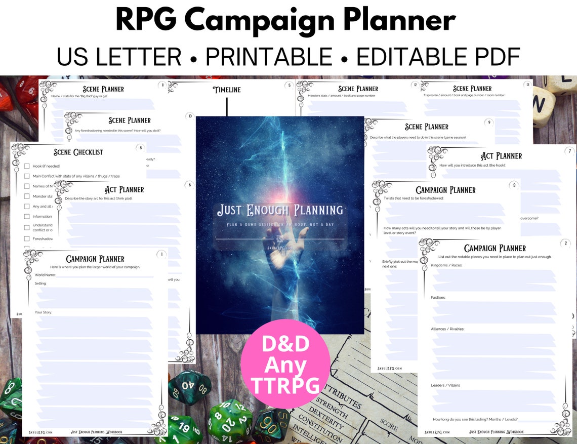 Dungeon Master Campaign Planner to Plan Your Entire TTRPG With - Etsy