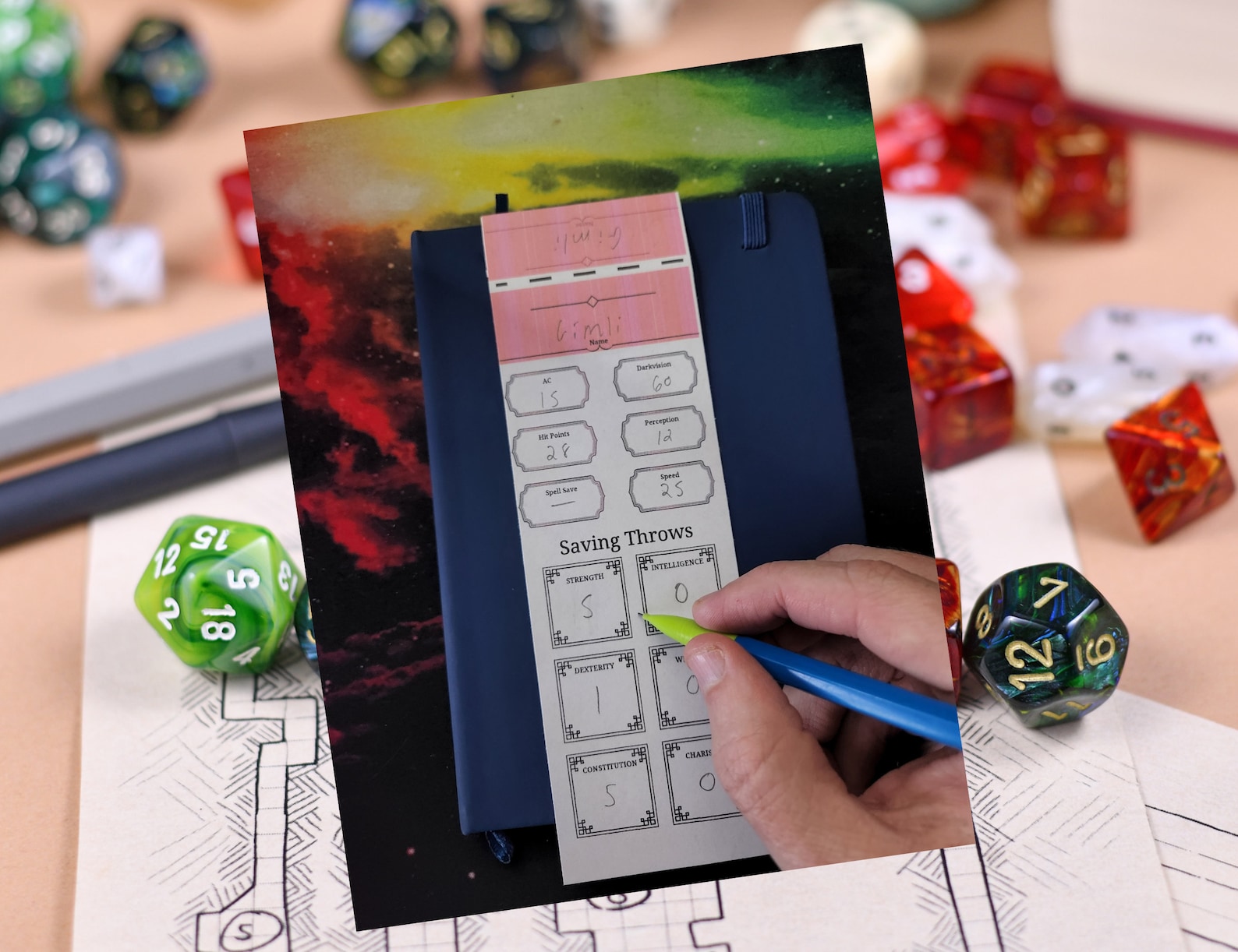 D&D 5e Initiative Tracker DM Screen Hanger to Track Character Stats ...