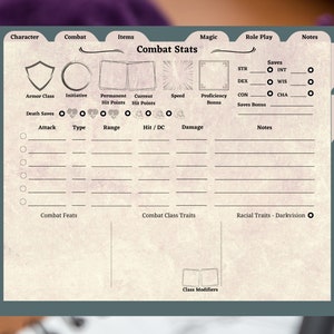 Digital Dnd Journal | Dnd Character Sheet | Dnd Spellbook | D&D ...