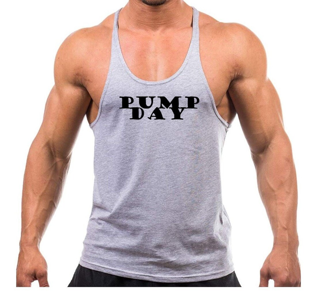 Men's Y-back Muscle Workout Bodybuilding Tank Top - Pump Day - Etsy