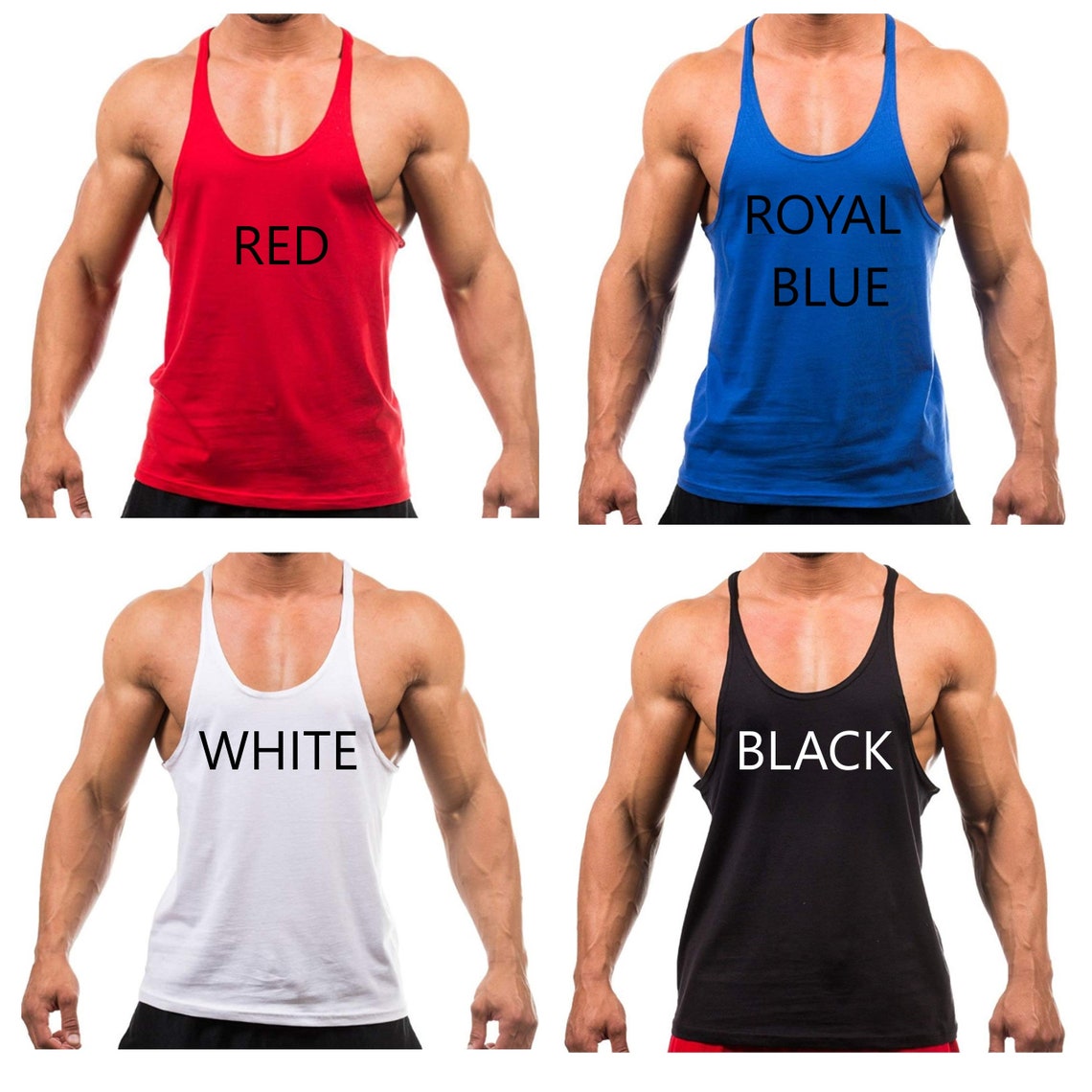 Men's Y-back Muscle Workout Bodybuilding Tank Top - Redefining Dad Bod ...