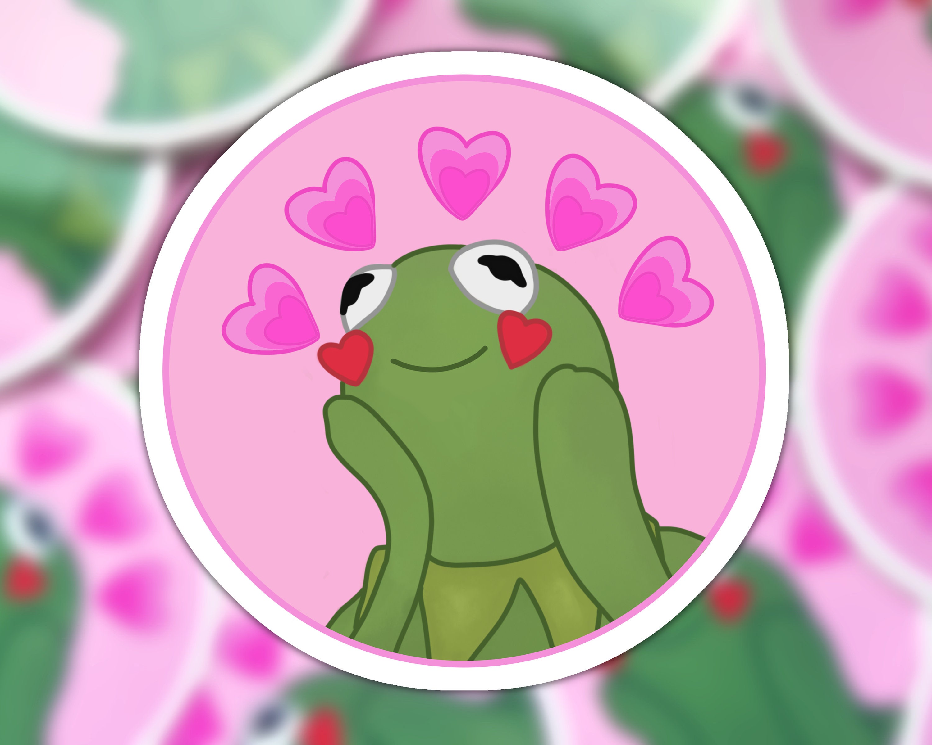 Kermit the Frog Muppets Vinyl Sticker Laminated Waterproof Water Bottle ...
