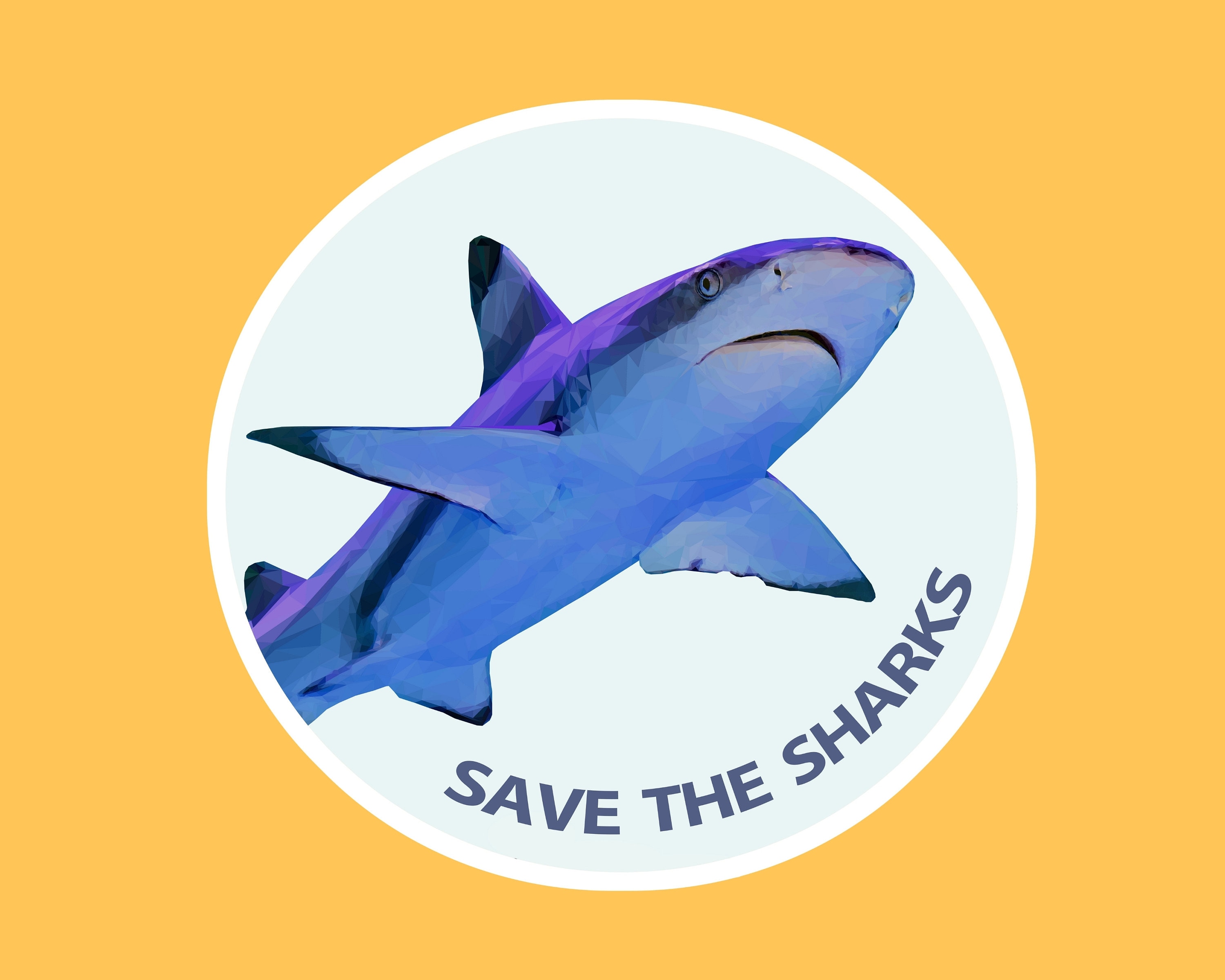 Sticker Save the Sharks Ocean Conservation Vinyl Decal Water & | Etsy