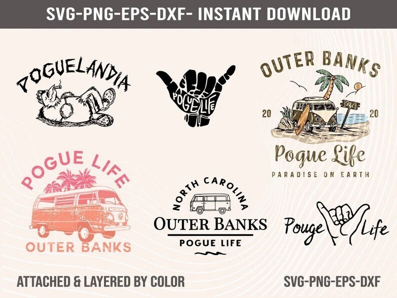 Outer Banks Pogue Life Svg, Paradise on Earth Svg, Outer Banks Svg ...