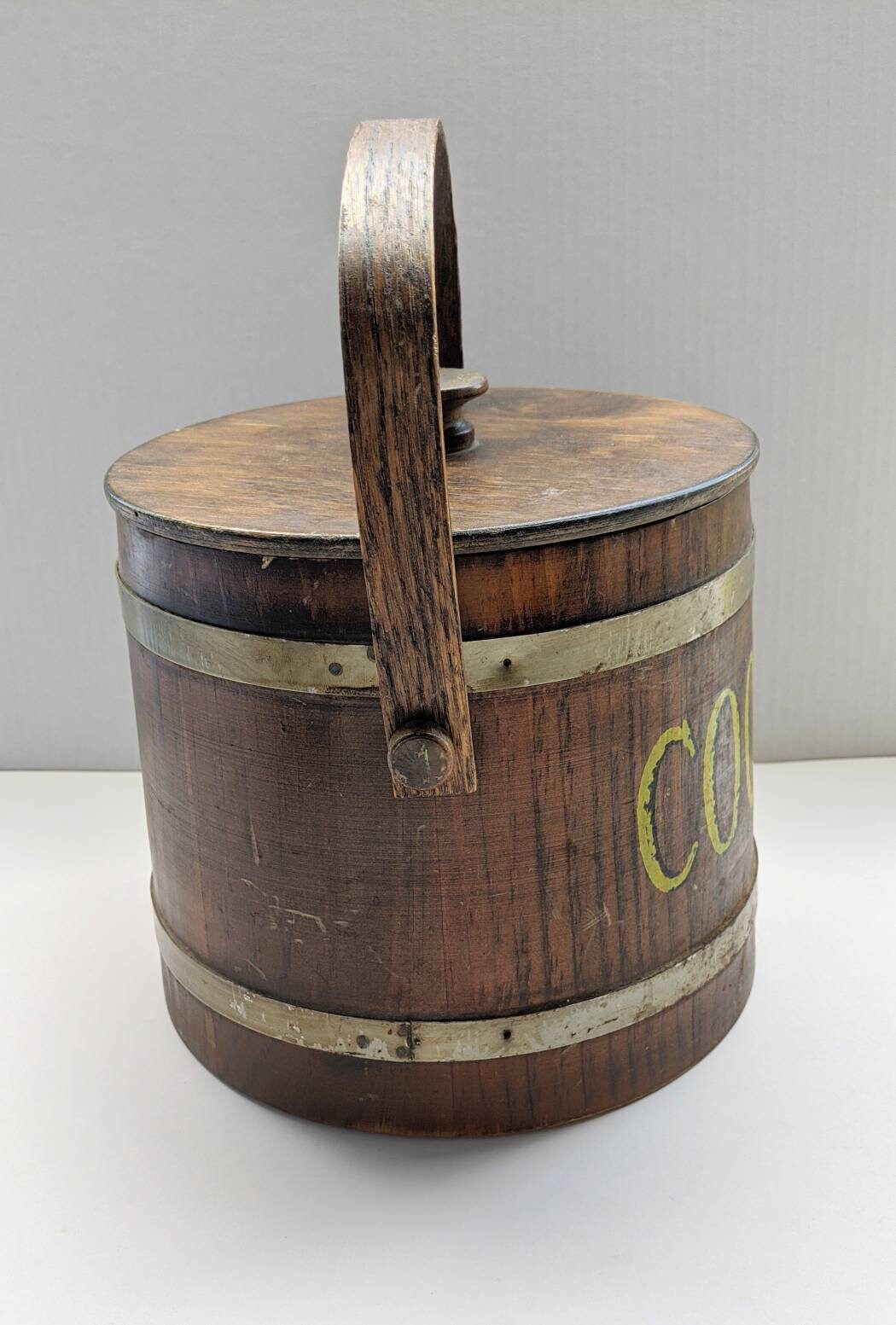 BASKETVILLE Firkin Cookie Container Jar Basket Bucket with | Etsy