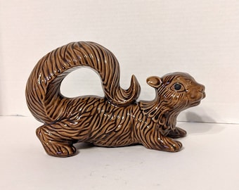 Ceramic Squirrel Figurine - Etsy