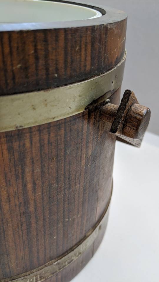 BASKETVILLE Firkin Cookie Container Jar Basket Bucket With Handle ...