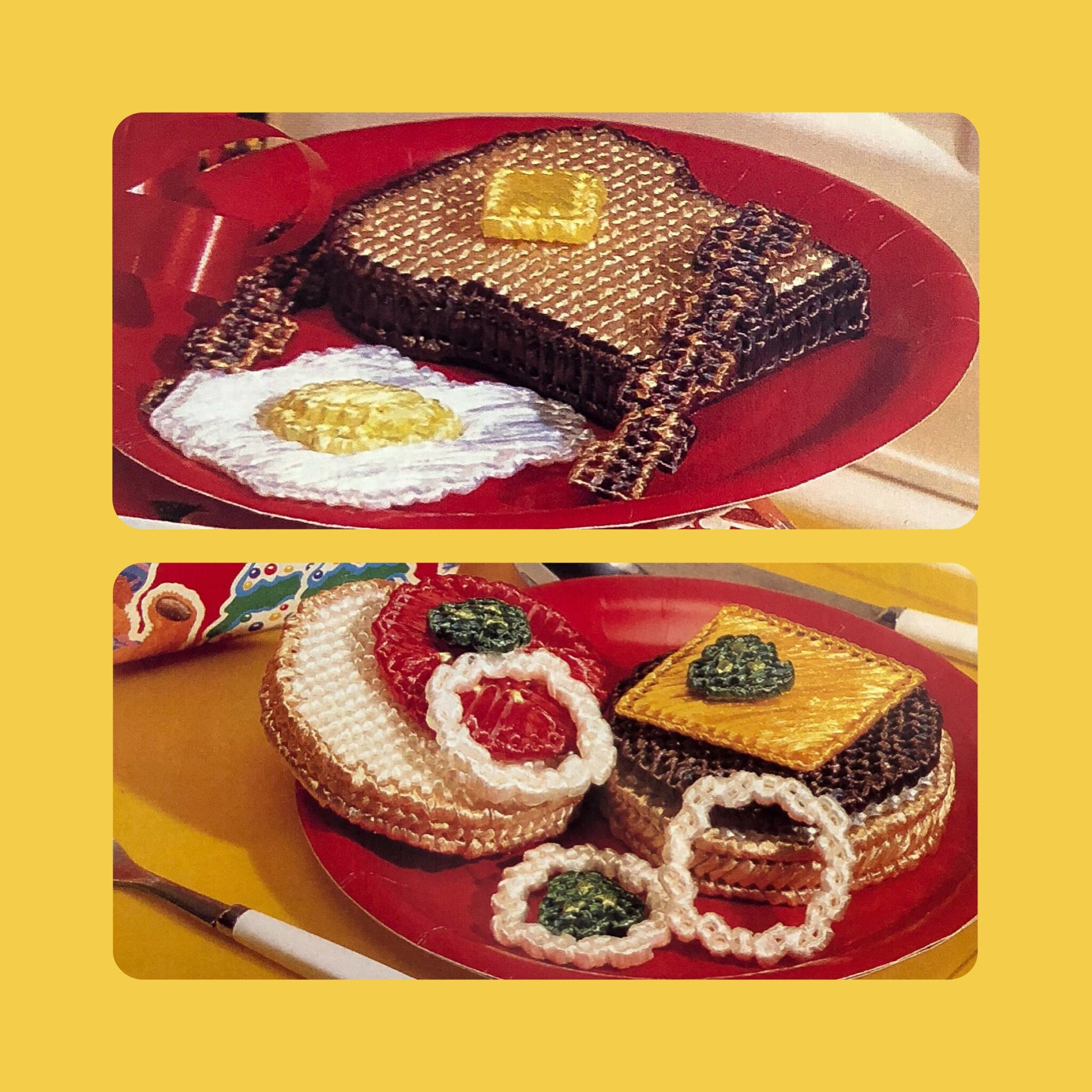 Play Food Plastic Canvas Breakfast and Lunch Pattern Digital | Etsy