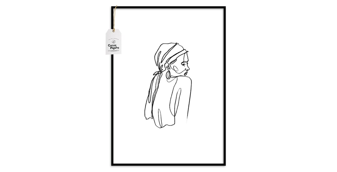 One Line Boho Art, Modern Line Art, PRINTABLE ART, One Line Drawing ...