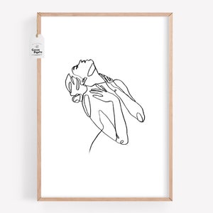 One Line Figure Art, Modern Line Art, PRINTABLE ART, One Line Drawing ...