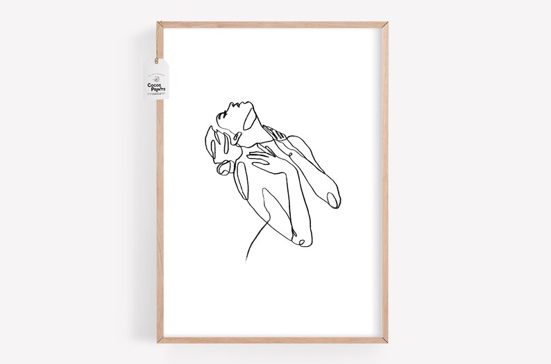 One Line Figure Art, Modern Line Art, PRINTABLE ART, One Line Drawing ...
