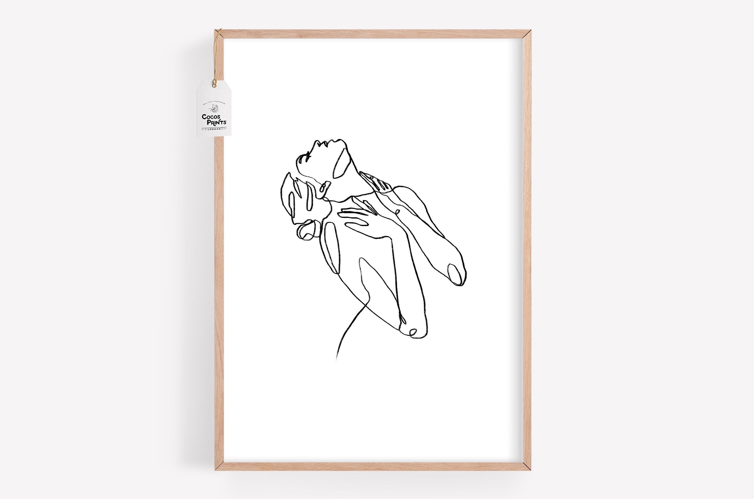 One Line Figure Art, Modern Line Art, PRINTABLE ART, One Line Drawing ...